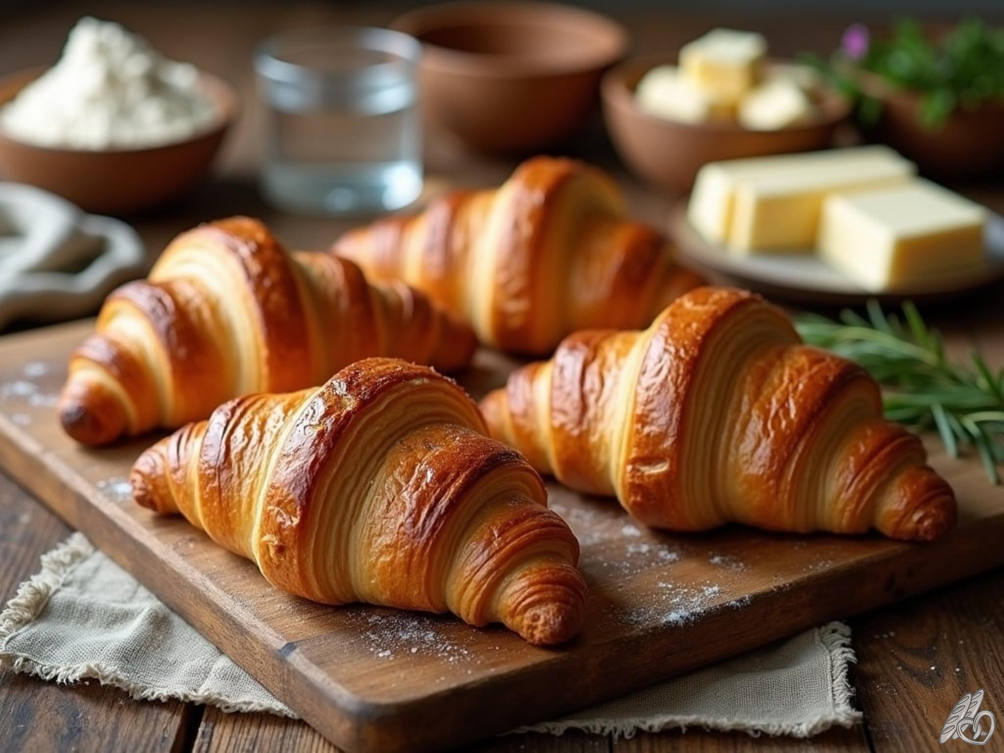 Croissants maison : recette et tourage facile pour des croissants bien ...